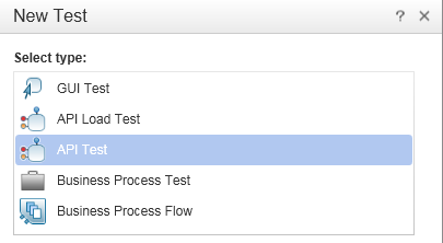 UFT – What is an API test type?