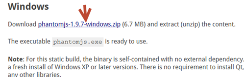 How to Install PhantomJS on Windows